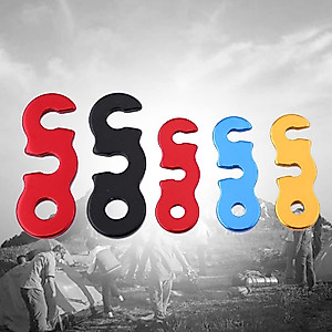 10pcs Aluminum Guyline Cord Adjuster Tent Tensioners Wind Rope Buckle Camp Rope Adjuster for Tent Camping Hiking Backpacking Outdoor Activity (BlueM) Tent Guide Rope