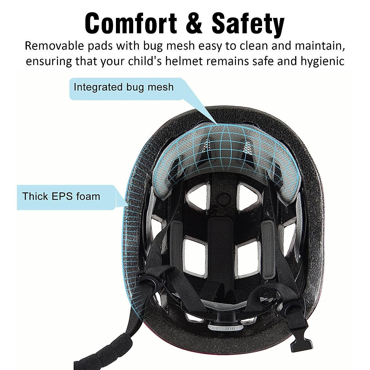Atphfety Kids Bike Helmet,2 Sizes Adjustable for Youth Child Boys & Girls Ages 3-5-8-14,Ventilation and Multi-Sport for Bicycle Scooter Skate
