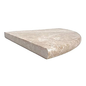 Premium Quality Marble Cappuccino Beige Shower Corner Shelf Floating Stone for Bathroom Caddy (1)