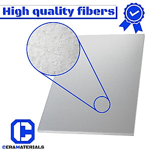 Ceramic Fiber Insulation Board (2300F) (1/2" X 24" X 36"), Fireproof Insulating Board for Wood Stoves, Pizza Ovens, Forges, Kilns, Furnaces - Pack of 2