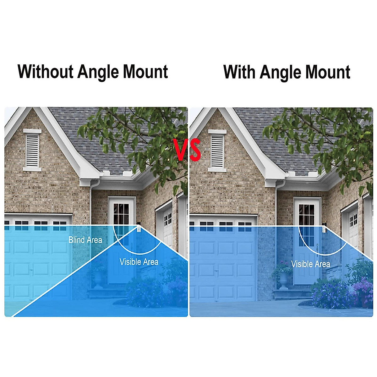 CAVN Angle Mount (30 to 55 Degree) Compatible with Video Doorbell Wired/Pro, Angle Mount Replacement Adapter Adjustment Mounting Plate Bracket Wedge Corner Kit with Screwdriver and Screws