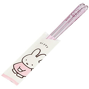 Dick Bruna 490583 Miffy Clear Chopsticks, 9.1 inches (23 cm), Light Pink, Made in Japan