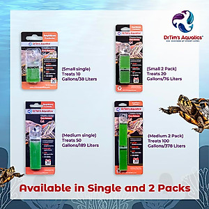 DrTim's Aquatics Freshwater Waste-Away Time Release Leave-in Gel – Natural Cleaner for Turtle Aquariums - Solution Dissolving & Cleaning Organic Sludge Waste Small 2 Pack Treats 20 gal