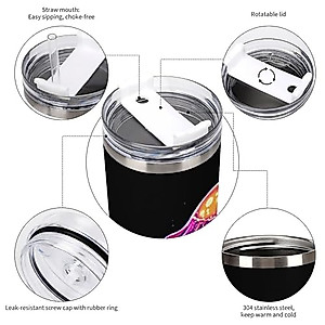 Magic Mushrooms 40OZ Tumbler Stainless Steel Travel Mug Water Bottle Car Cup Tea Cups with Lid Black-style