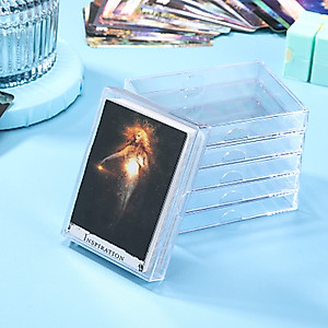 Zonon 6 Pieces Clear Deck Case, Card Organizer Compatible with MTG TCG Plastic Playing Card Case Trading Card Collection Card Box Holder for Game Cards Storage