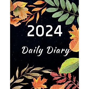 2024 Daily Planner One Page Per Day: 12 Month Organizer, Calendar 12 Months, Jan to Dec 2024, 8.5" x 11", 374 pages