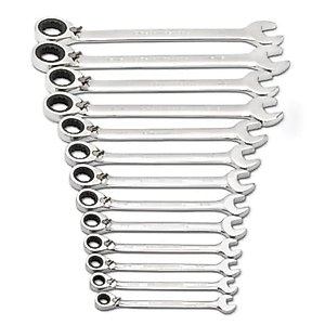 GEARWRENCH 13 Pc. 12 Pt. Reversible Ratcheting Combination Wrench Set, SAE - 9509N