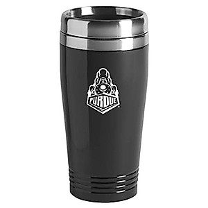 Purdue University - 16-ounce Travel Mug Tumbler - Black