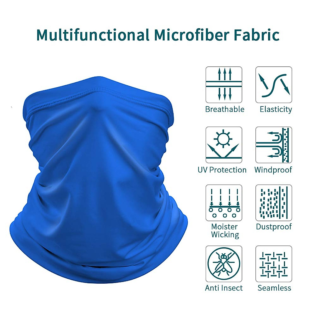 ACRIMAX 3 Pack Neck Gaiter Face Scarf Mask, Summer Face Cover Scarf Bandana Dust Sun UV Protection Breathable Lightweight Cool for Fishing Hiking Running Cycling