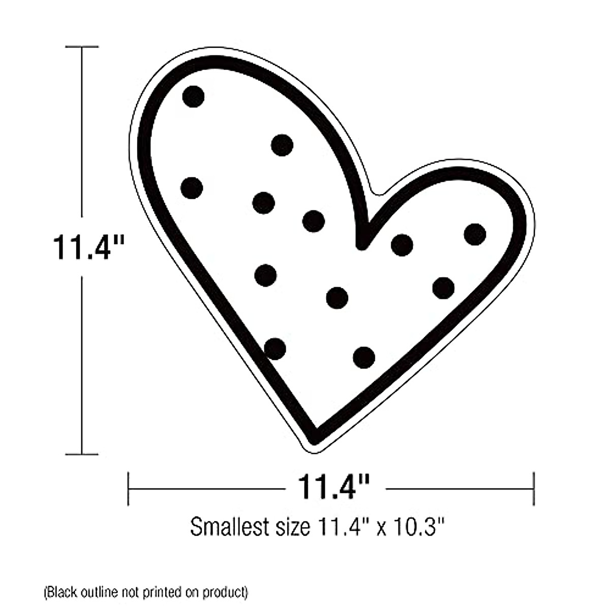 Carson Dellosa Kind Vibes 12-Piece Extra Large Heart Bulletin Board Cutouts, Heart Cutouts for Bulletin Board, Colorful and Black and White Classroom Cutouts, Valentines Heart Cutouts for Classroom