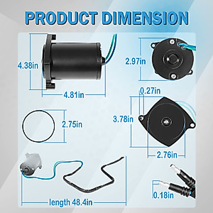 430-22011 Outboard Tilt Trim Motor 12V for Mercury Marine All Models 135-225HP Replace for 828708, 828708T, 878265A1, 878265A4, 8M0031551, 828708, 49-6250