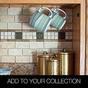 Tree-Free Greetings Extra Large 20-Ounce Ceramic Coffee Mug, Watercolor Waves Themed Shell Rummel Art