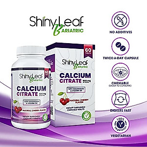 Bariatric Multivitamin with Iron Once-a-Day and Cherry Chewable Calcium Citrate for Post Bariatric Surgery Including Gastric Bypass and Sleeve (3 Months)