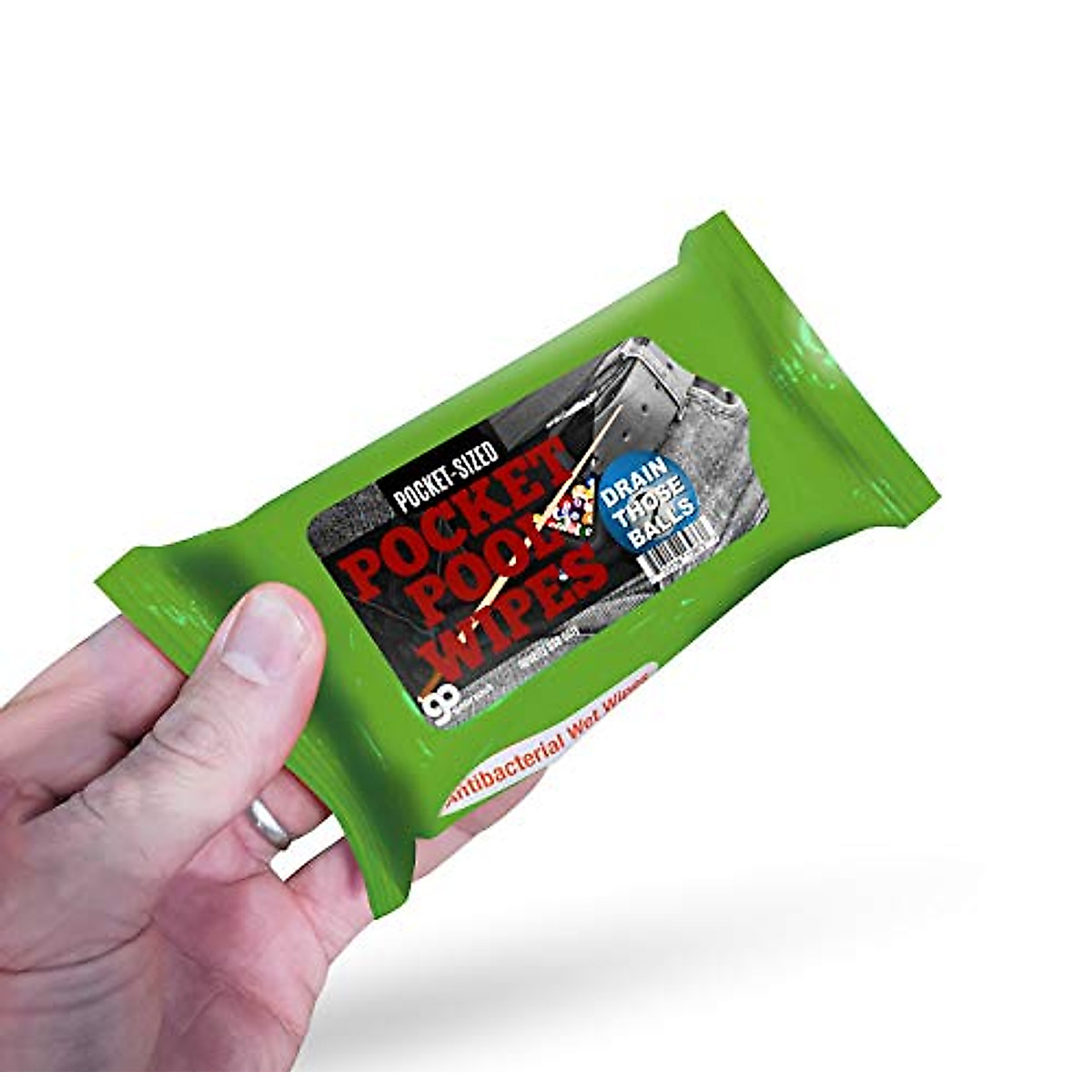 Pocket Pool Wipes - Novelty Wet Wipes - Funny Gifts for Men, Travel Sized, Disposable, Hand Use Only