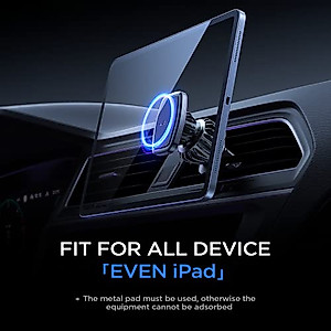 LISEN Magnetic Phone Holder for Car Mount [Easily Install] Car Phone Holder Mount [6 Strong Magnets] Cell Phone Holder for Car Case Friendly iPhone Car Holder for All Smartphones & Tablets