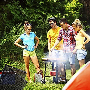 AOOCAN Mesh Grill Bags 13.2 x 10.6 Inch Set of 2-100% Non-stick Heavy Duty Barbecue Grill Bags, Reusable and simple to Clean, Works on Charcoal Grill Outdoor Gas Charcoal BBQ - Extended Warranty