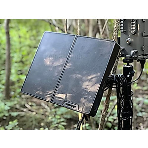 Camojojo Double Trail Camera Solar Panel 12V/1A 5.5V/1.5A Foldable Solar Charger Kit Waterproof IP66 with Build-in 3000mAH Rechargeable Lithium Polymer Battery Hunting Accessory