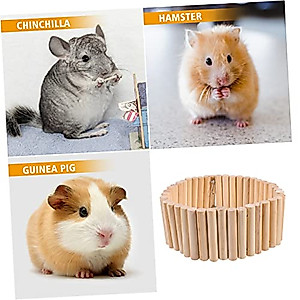 iplusmile Hamster Swing Dwarf Hamster Hideout Toys Bendable Bridge Hamster Rat Toys Hamster Wooden Bridge Climbing Toys Rocking Toy Bendable Toys Rat Ladder Wooden Arch Bridge Small Animals
