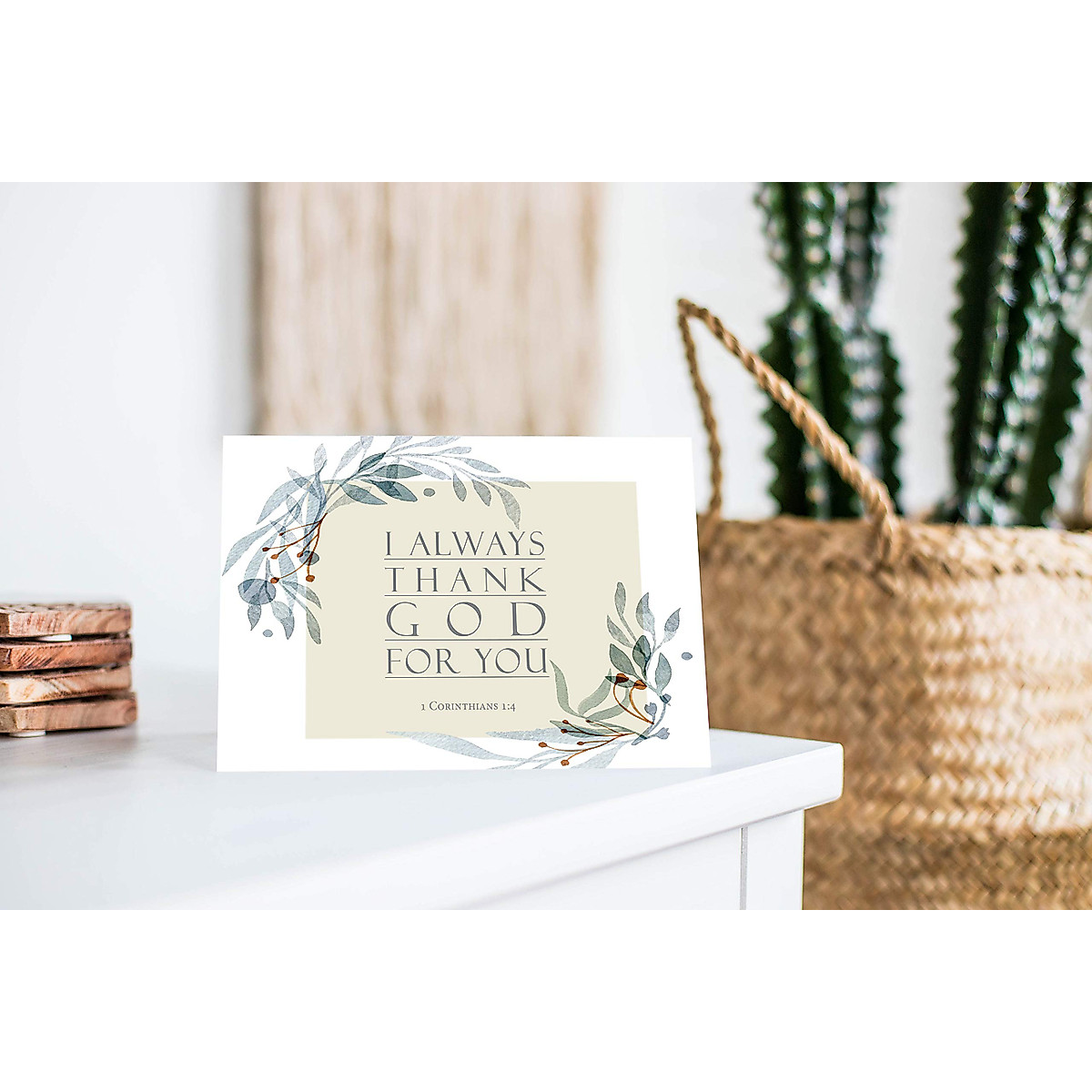Thank You Inspirational Greeting Cards with Scripture - Pack of 24