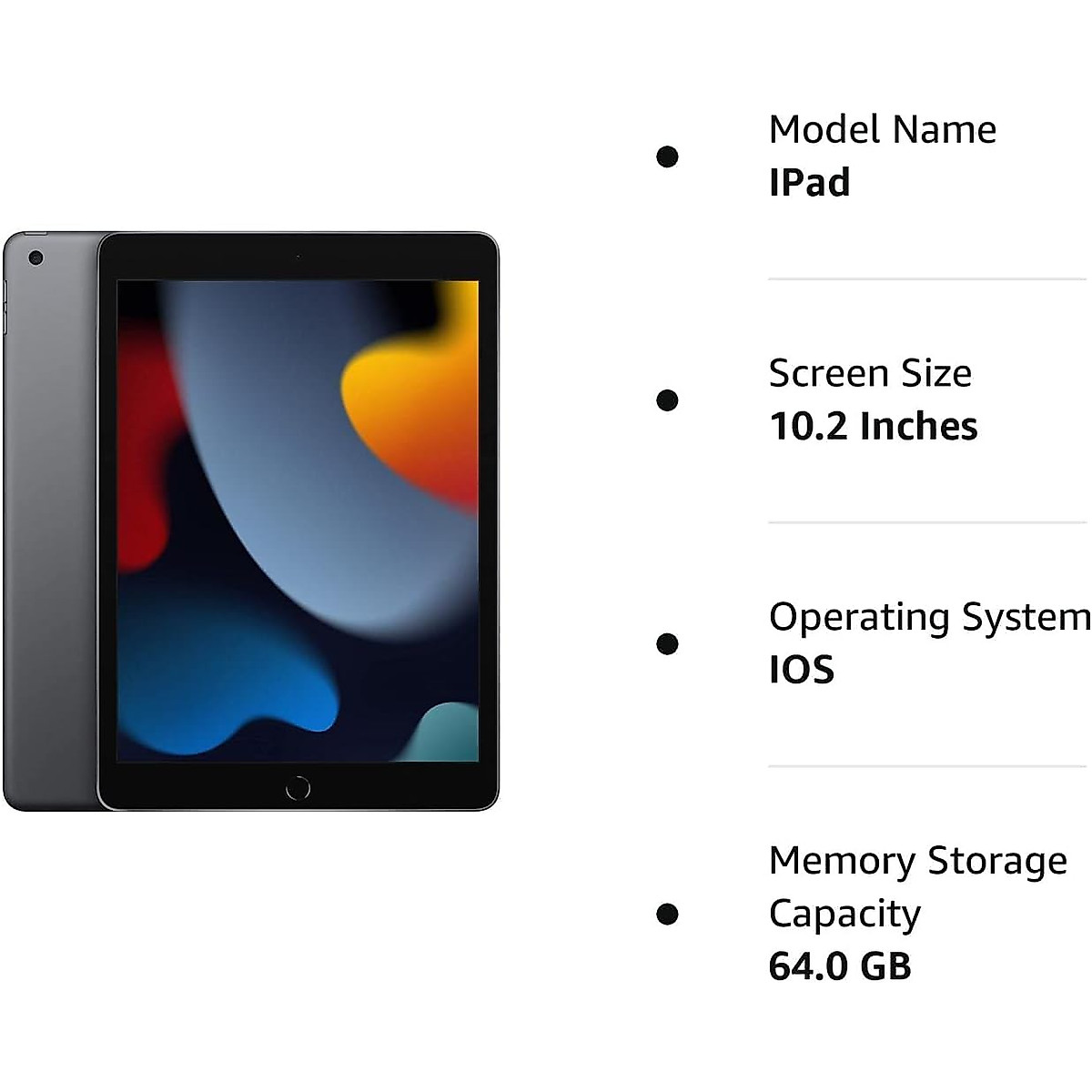 Apple 2021 iPad (10.2 inch, Wi-Fi, 64GB) - Space Gray (Renewed Premium)