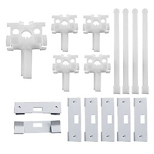 AXLIZER 30PCS Broken Missing Vertical Blinds Repair Kit 20PCS Vertical Blind Repair Tabs Replacement Clips and 10PCS Vertical Blind Repair Brackets Carrier Plus Stems Set