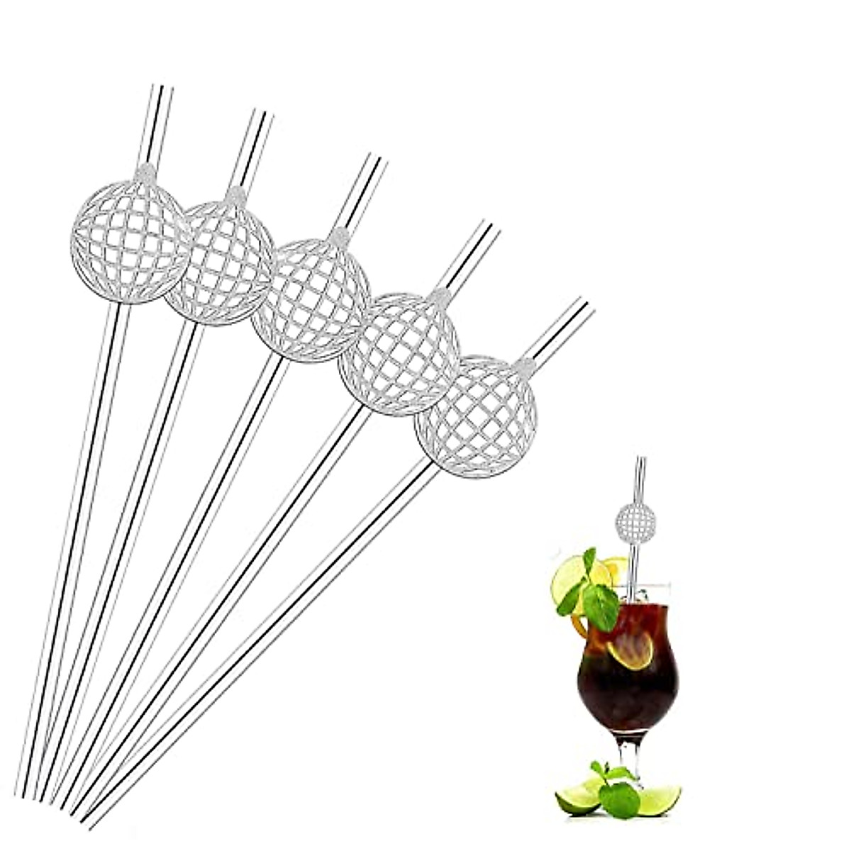 30 Pack Disco Ball Straws,70s Disco Paper Straws Disco Ball Decor Disco Party Decorations for 70s Retro Disco Party Dance Holiday Wedding Birthday