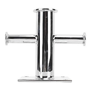 Marine Bollard, Mooring Cleat Bollard135mm Single Cross Bollard Heavy Duty Marine Grade 316 Stainless Steel for Yacht Fishing Boat