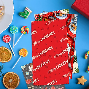 easykart labels Christmas Treat Bags, 32 Pcs Christmas Paper Bags, 32 Pcs Christmas Stickers, Christmas Goodie Bag Party Supplies for Classrooms, Party Favors, Kraft Holiday Goody