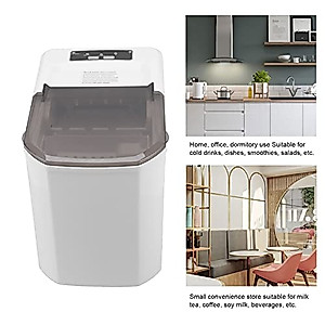 Countertop Ice Maker Machine, Portable Ice Makers, Make 9 Ice Cubes in 8 Mins, Ice Maker with Ice Scoop and Basket for Home Bar Office(US 110V)