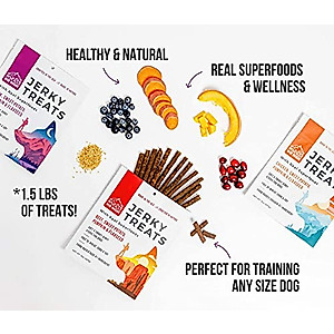 WILD NATURE All Natural Jerky Dog Treats | Duck, Chicken, and Beef Jerky Dog Treats Made in The USA | High Protein, Grain Free Superfood for Dogs | Perfect Training Treats for All Sized Dogs