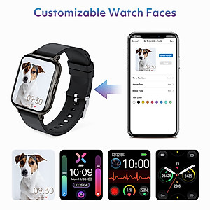 Smart Watch for Men Women, 5ATM Waterproof Fitness Tracker Smartwatch with Heart Rate Blood Pressure Sleep Monitor Step Calories Counter Outdoor Smart Watches for Android iOS Phones 24 Sports Model