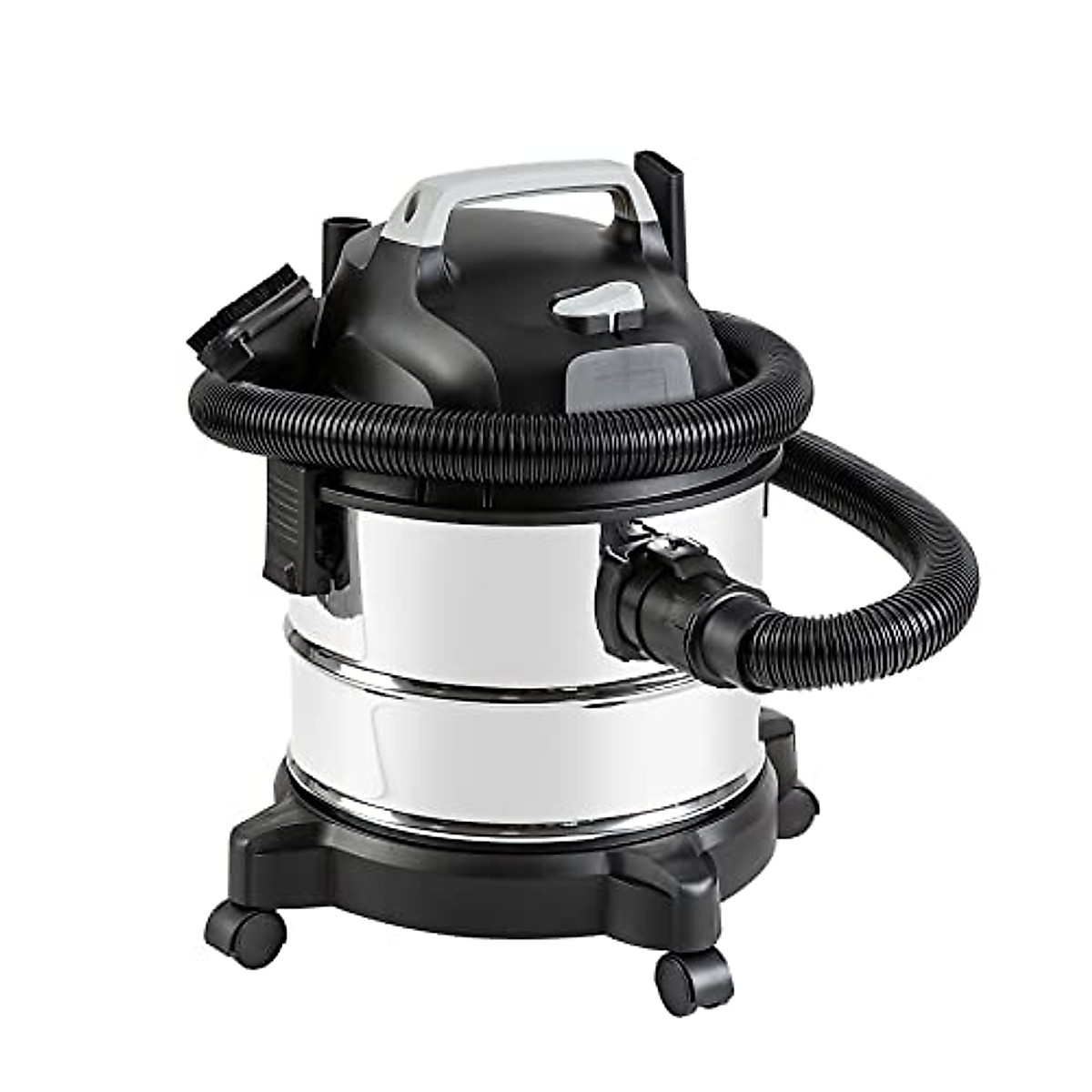 Amazon Basics Wet Dry Vacuum Cleaner, 4 gallon Shop, 3 HP Stainless Steel, Grey/Black