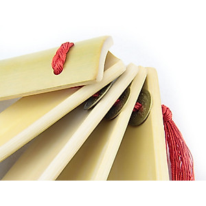 PHYSKOW Chinese Kuaiban Clapper Bamboo Castanets Hand Percussion 1 Pair Traditional Instrument (Yellow)