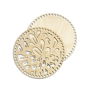 Premium Baltic birch plywood Round Wooden Basket Bottoms and lids set, solid wooden base for DIY Crochet