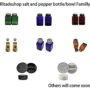 Ritadeshop Salt and Pepper Bowl/Dual Compartment Cellar with Swivel Top for Salt, Spice and Herbs Storage
