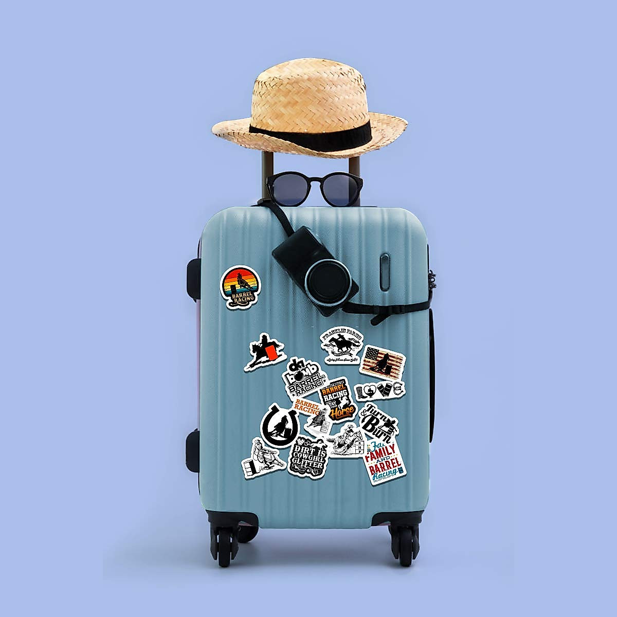 20 PCS Stickers Pack Barrel Aesthetic Racing Vinyl Colorful Waterproof for Water Bottle Laptop Scrapbooking Luggage Guitar Skateboard