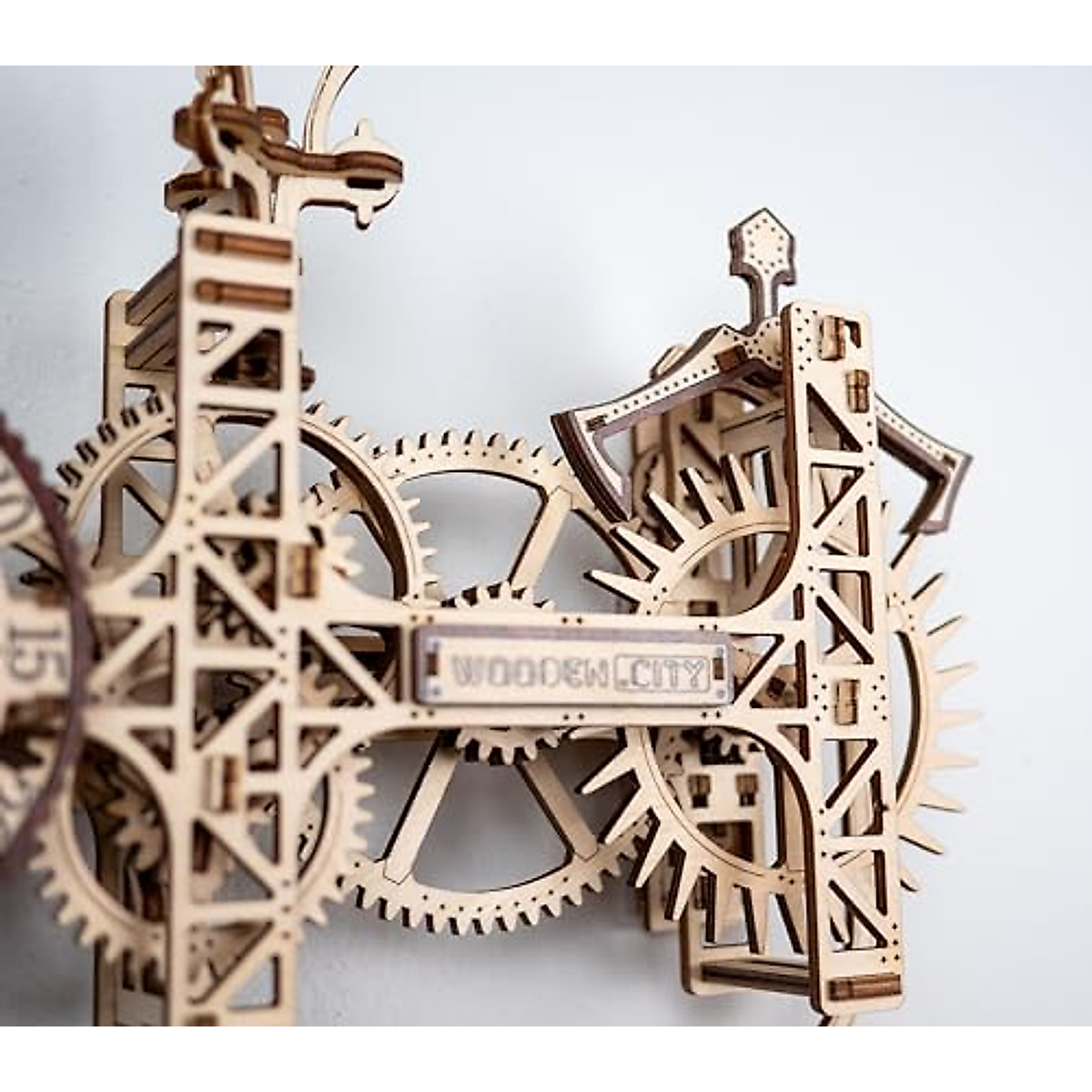 WOODEN.CITY Steampunk Wooden Clock Kit - 3D Puzzles for Adults - Hobbies for Men Model Kits