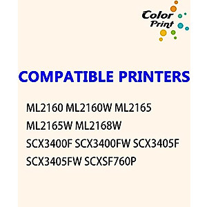 COLOR PRINT Compatible MLT-D101S Toner Cartridge Replacement for Samsung 101S MLTD101S D101S for ML-2166W ML-2160 ML-2165 SCX-3405W ML-2165W SCX-3405FW SCX-3400 SF-760P 3405FW Printer (1-Pack, Black)