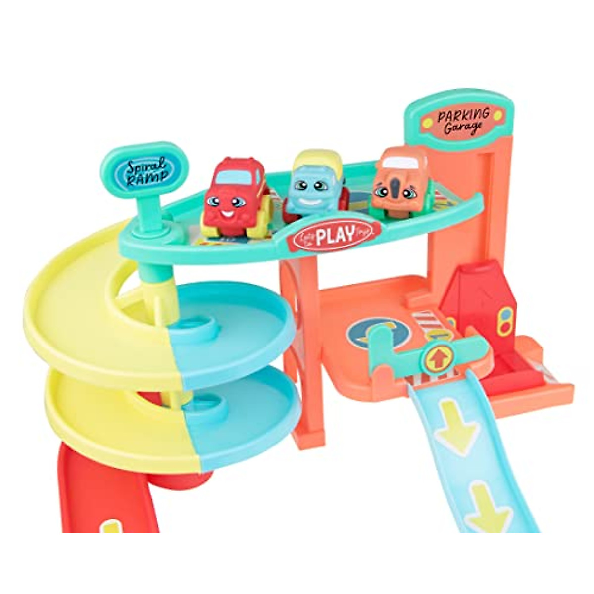 Lots to Play Toys - Multi-Story Baby Car Parking Garage - JC Toys