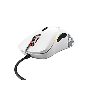 Glorious Gaming Mouse - Glorious Model D Honeycomb Mouse - Superlight RGB PC Mouse - 68 g - Matte White Wired Mouse