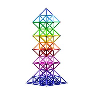 Veatree 206 Pieces Magnetic Building Sticks Blocks Toys, Magnet Educational Toys STEM Toys for Kids and Adult, 3D Non-Toxic Building Toy with Storage Bag