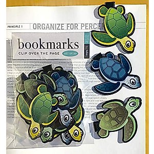 SEA Turtle Bookmarks - (Set of 20 Book Markers) Bulk Animal Bookmarks for Students, Kids, Teens, Girls & Boys. Ideal for Reading incentives, Birthday Favors, Reading Awards and Classroom Prizes!
