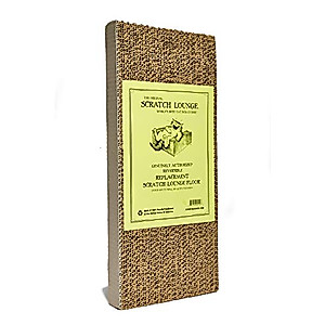 Scratch Lounge Cardboard Cat Scratcher & Lounger with Extra Floor Refill & Catnip - XL 13x22 for Large Cats - Heavy Duty Reversible Durable Bed Lasts 10x Longer Than Conventional Scratchers