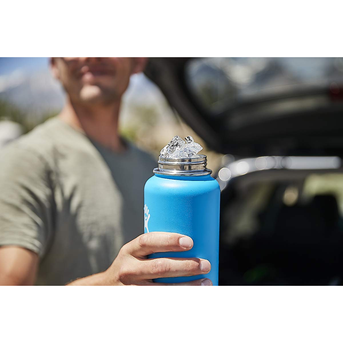 Hydro Flask Water Bottle - Stainless Steel & Vacuum Insulated - Wide Mouth with Leak Proof Flex Cap - 40 oz, Black
