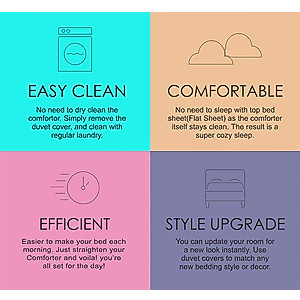 Cotton Magneto One Side Black Reversible Duvet Cover with Zipper & Corner Ties 100% Egyptian Cotton 800 Thread Count Premium Two Tone Bedding(1 DuvetCover 4Pillow Shams)(Olympic Queen,Royal Blue)