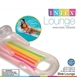 Intex King Kool Lounge Inflatable Swimming Pool Lounger with Headrest (3 Pack)