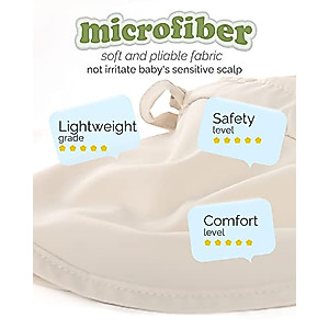 FURTALK Baby Sun Hat UPF 50+ Adjustable Baby Boys Girls Quick Drying Summer Beach Hat with Neck Flap for Traveling Swim Hat Beige