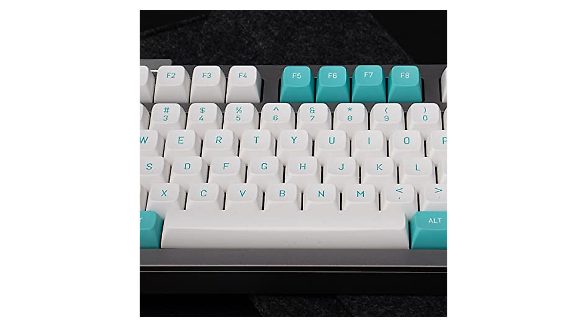 White Green Keycaps Set 150 Keys MSA Profile Double Shot ISO/ANSI ...