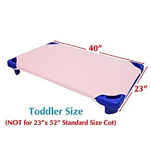 American Baby Company 100% Natural Cotton Percale Toddler Daycare/Pre-School Cot Sheet, Pink, Soft Breathable, for Girls, 23" x 40"