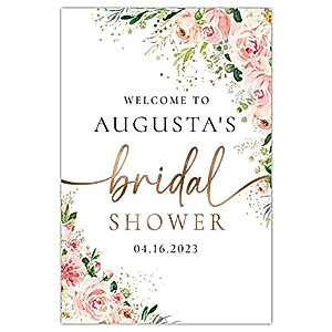Bridal Shower Sign, Flower Bridal Shower, Greenery Shower Decoration, Greenery Welcome Sign, Custom Design, Welcome Guest Sign